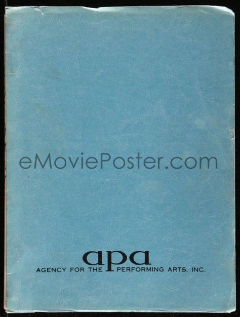Joy Of Sex Revised Third Draft Script September 17 1981 Signed By