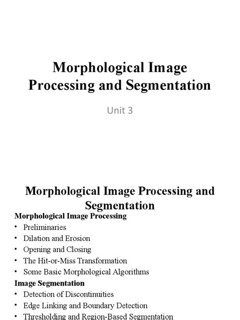 morphological image processing and segmentation unit 3 pdf image