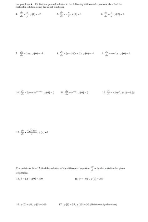 solved for problems 4 13 find the general solution to the