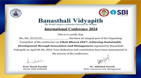 Saumyata Yadav On Linkedin International Banasthali