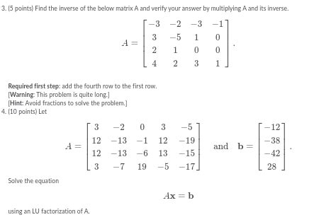 Solved Points Use The Row Reduction Algorithm To Solve Chegg
