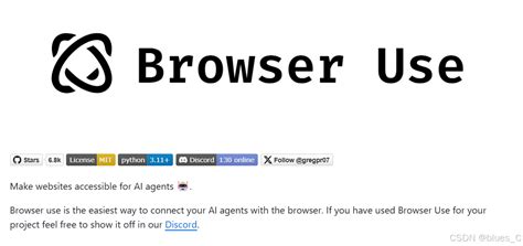 Browser Use：ai智能体自动化操作浏览器的开源工具ai测试：从入门到进阶 Csdn专栏