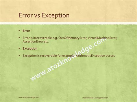 Java Exception Handling Ppt