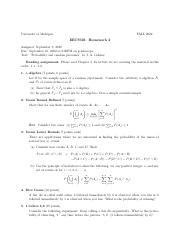 Hw Pdf University Of Michigan FALL EECS Homework Assigned September Due