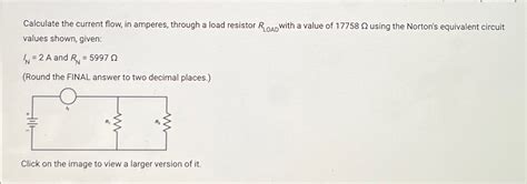 solved calculate the current flow in amperes through a