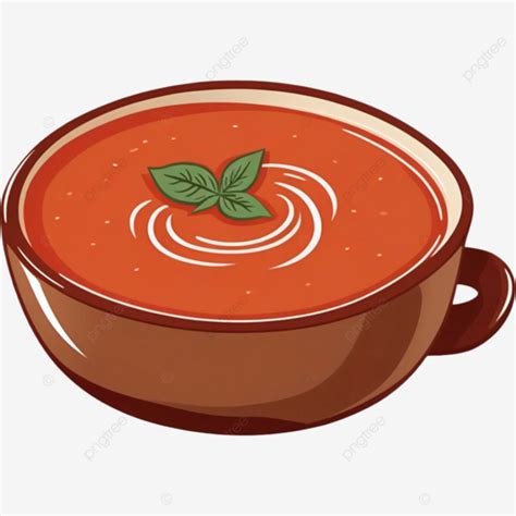 갈색 그릇에 토마토 수프 삽화 요소 수프 Png 일러스트 및 이미지 에 대한 무료 다운로드 Pngtree