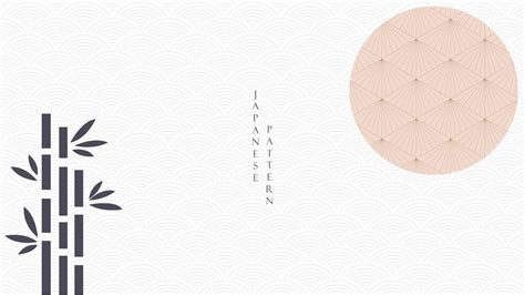 Japanese Background With Traditional Decoration Pattern Vector