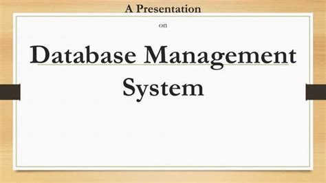 chapter 1 introduction to database management systems ppt