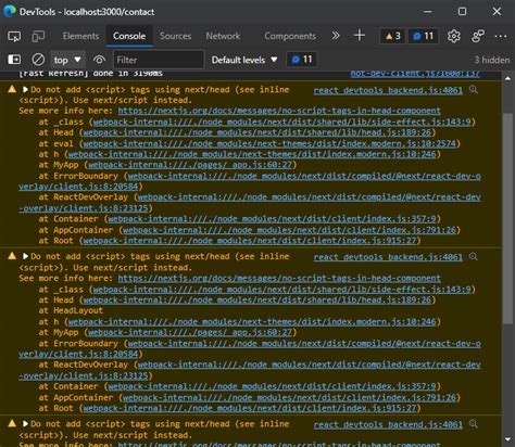 scripts inserted using next head warning · issue 93 · pacocoursey