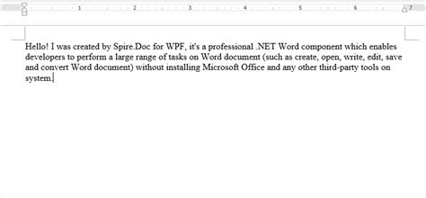How To Create Write And Save Word Document In WPF