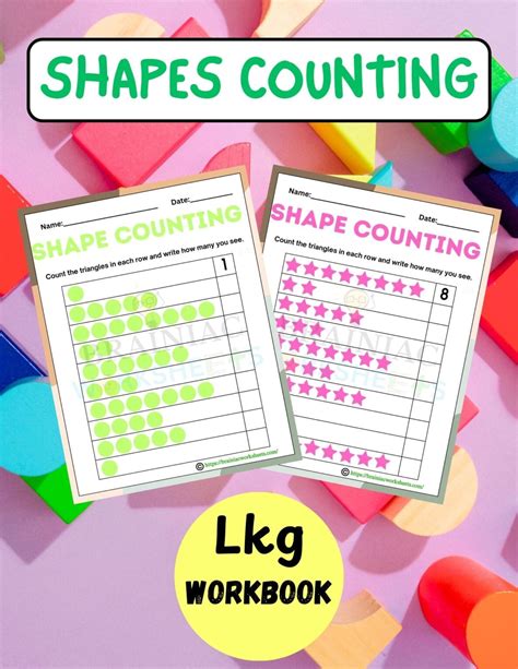 Shape Counting Lkg Maths Workbook Brainiac Worksheets
