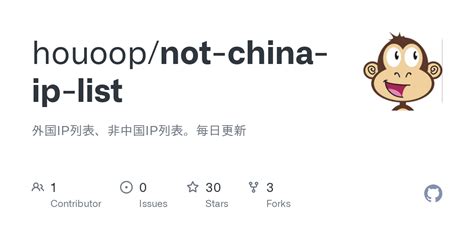 Github Houoopnot China Ip List 外国ip列表、非中国ip列表。每日更新