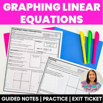 Graphing Linear Equations Slope Intercept Form Guided Notes Practice Exit Ticket