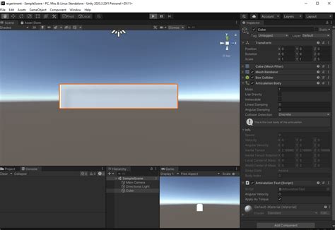 Articulation Bodies Appear To Be Broken With 0 Damping Unity Engine Unity Discussions