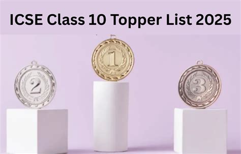 Icse Class 10 Topper List 2025 Out Check Marks Ranks And Other Details