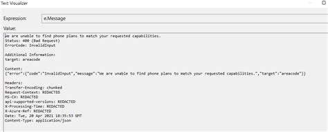 Communication Phonenumbers Sdk Error Thrown Searching For Phone Numbers · Issue 261 · Azure