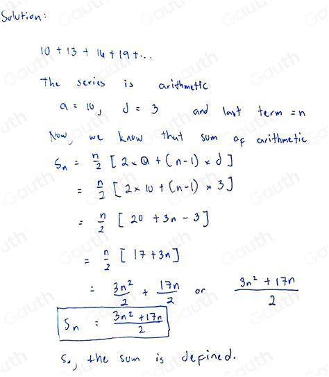 solved determine if the sum of the following infinite series is