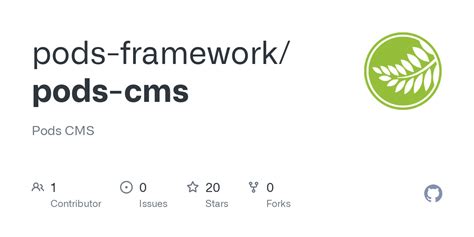 Github Pods Frameworkpods Cms Pods Cms