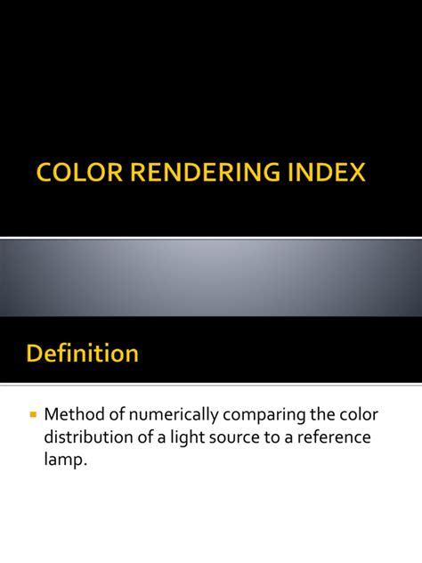color rendering index pdf incandescent light bulb fluorescent lamp