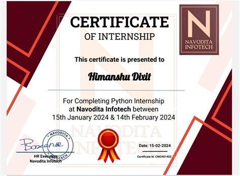 Himanshu Dixit On Linkedin Internship Python Programming