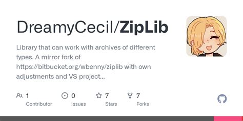GitHub DreamyCecil ZipLib Library That Can Work With Archives Of Different Types A Mirror