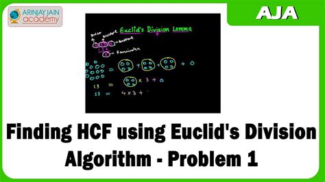 mathematics finding hcf using euclid s division algorithm problem 1