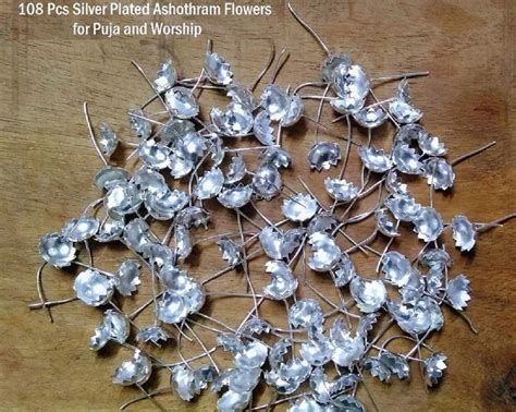 Silver Flower For Pooja