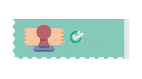 Stamp And Paper Icon Representing Official Marking Or Validation