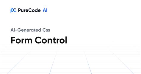 Build Great Css Form Control Components Faster Using Ai Tools