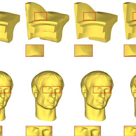 Comparison Of Denoising Algorithms For Meshes Between Our Method And