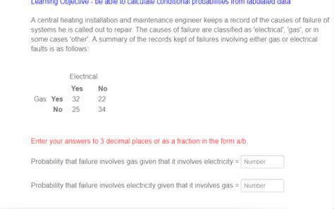 learning objective be able to calculate condltional probaolllties