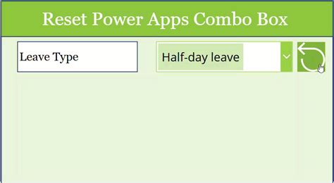 How To Reset Power Apps Combo Box Control