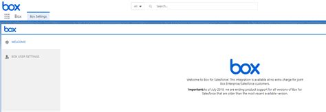 Box For Salesforce Box Settings Cant Access Admin Options Box