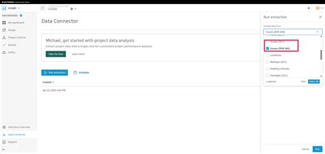 无法再在 autodesk 数据连接器 bim 360 acc 中导出 bim 360 问题表