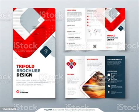 사각형 모양의 트라이 폴드 브로셔 디자인 트라이 폴드 전단지를위한 기업 비즈니스 템플릿 창의적인 컨셉의 접힌 전단지 또는 브로셔 트리니다드 토바고에 대한 스톡 벡터 아트 및