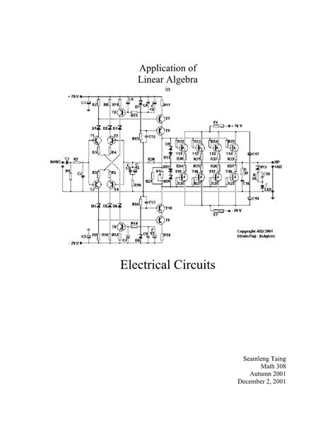 Applications Of Linear Algebra In Electrical Circuits Docslib