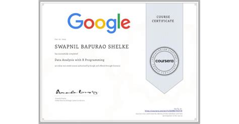 swapnil shelke on linkedin completion certificate for data analysis