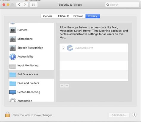Disk Access Permission