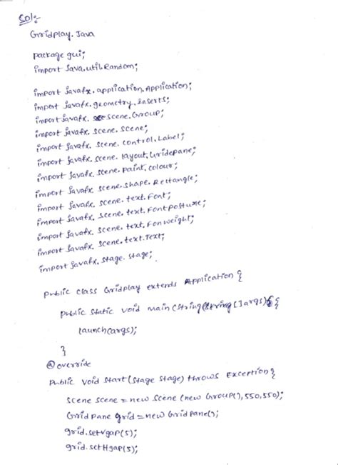 Create A Javafx Application That Generates A 10 X 10 Grid Populate