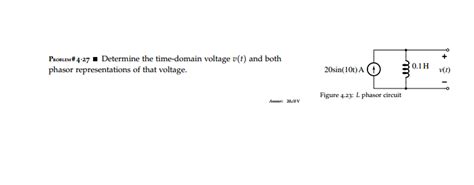 Solved Determine The Time Domain Voltage V T And Both Chegg