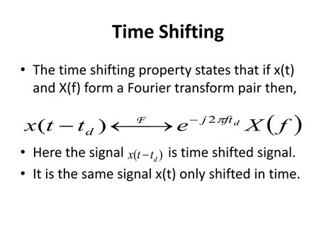 Properties Of Fourier Transform Pptx Physics Science