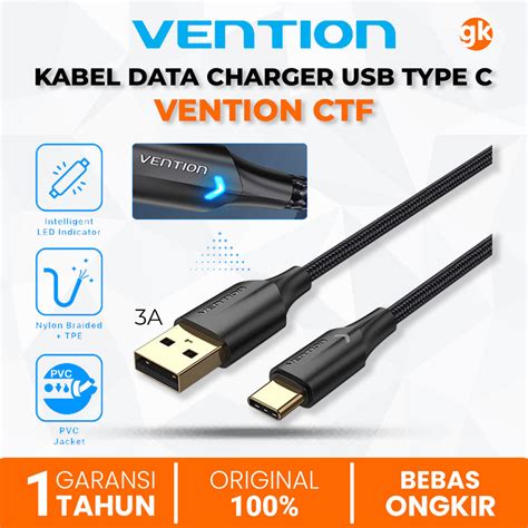 Jual Vention Kabel Data Usb Type C Charging Power Delivery Pd V Light