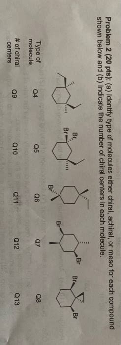 Solved Problem 4 18 Pts Assign Absolute Configurations