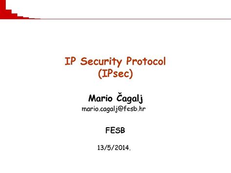 ip security protocol ipsec mario Čagalj mario cagalj fesb