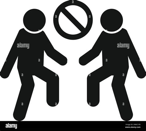 Avoid Group Dance Icon Simple Vector Contact Precaution Space Health