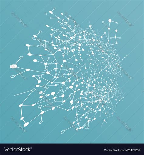 Abstract Polygonal Background With Connected Dots Vector Image