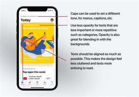 ios 16 typography ui design for ios 16 in sketch design code