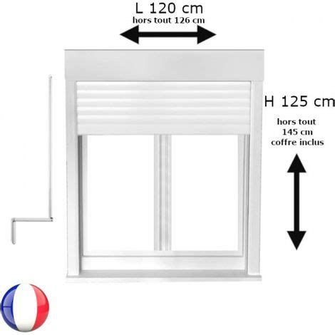 Fenêtre Pvc Avec Volet Roulant Manivelle Pvc H 125 X L 120 Cm 2 Vantaux