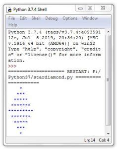 Python Program Print Star Diamond Shape EasyCodeBook Com