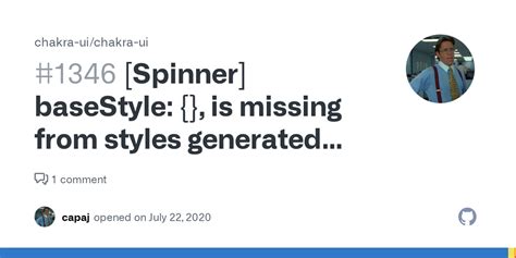 [spinner] basestyle {} is missing from styles generated from cli